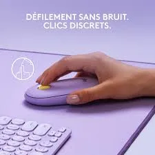 MOUSE LOGITECH PEBBLE M350 SILENT WIRELESS/BLUETOOTH MORADO | LIQUITEC ...